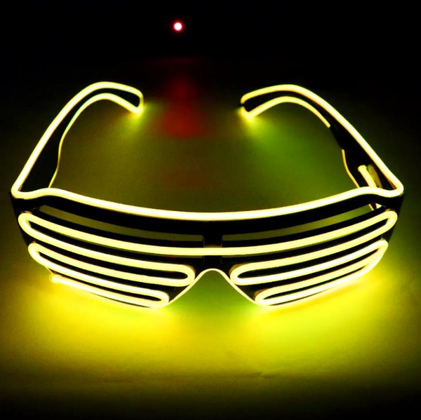 Светящиеся неоновые LED очки Romdul. Светящиеся в темноте очки для ...