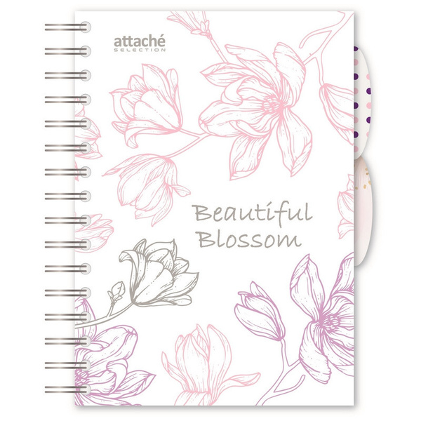 Бизнес-тетрадь А5,140л,кл,спир,плас Attache Selection Flower DreamsBlossom купить на OZON по ...