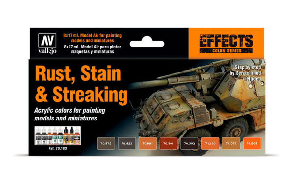 Набор красок Vallejo MODEL COLOR SET: STAINING, RUST AND STREAKING (8 ...