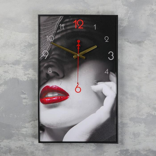 Часы настенные серия Люди Под вуалью 1 АА плавный ход 57х35х4 см купить по низкой цене