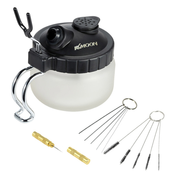 KKmoon Airbrush Cleaning Pot Glass Air Brush Holder Чистая краска Jar ...