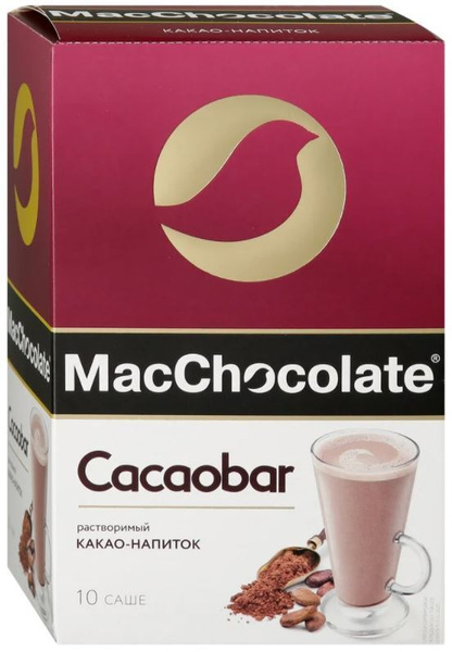 Какао-напиток MacChocolate Какао Cacaobar растворимый, 10 пакетиков - купить с доставкой по ...
