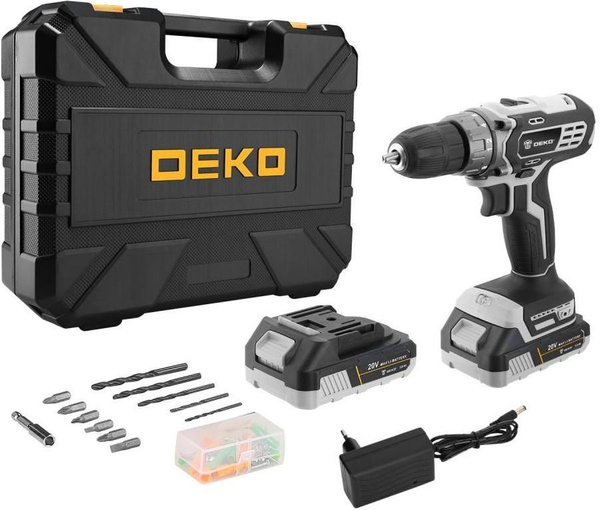 Дрель-шуруповерт DEKO DKCD20 Black Edition SET3, От аккумулятора ...