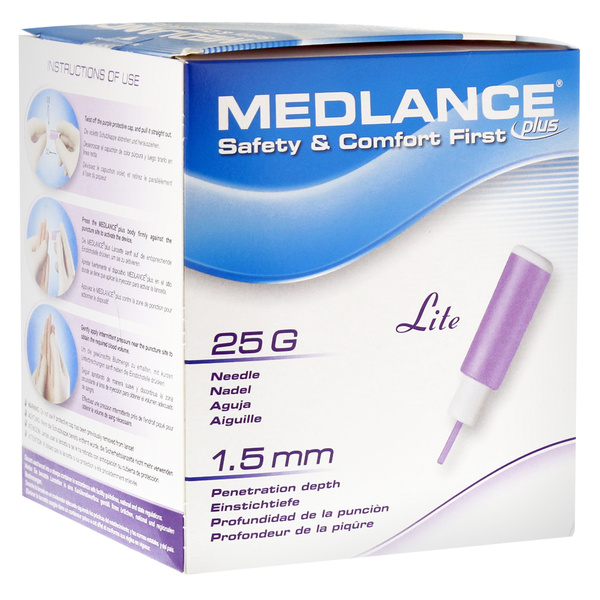 Ланцет автоматический МЕДЛАНС ПЛЮС ЛАЙТ (MEDLANCE PLUS LITE) 25G 1.5mm ...