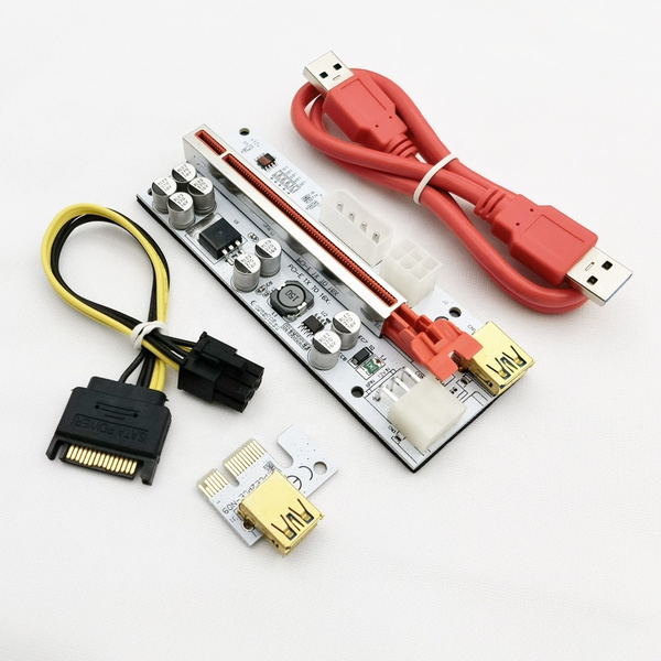 Райзер для видеокарты Riser ver. 010X 010S MOLEX PCI-E 1X - 16X PCI-E плата расширения купить на ...