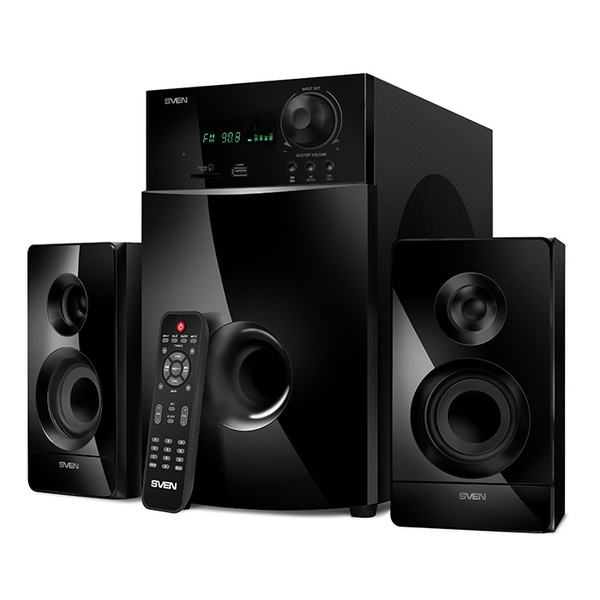 2.1 Колонки Sven MS-2100 50 2 15W Black - купить с доставкой по выгодным ценам в интернет ...