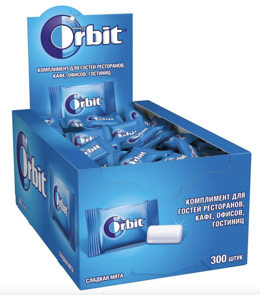 Жевательная резинка Orbit Сладкая мята miniflow, 300шт по 1,36г ...