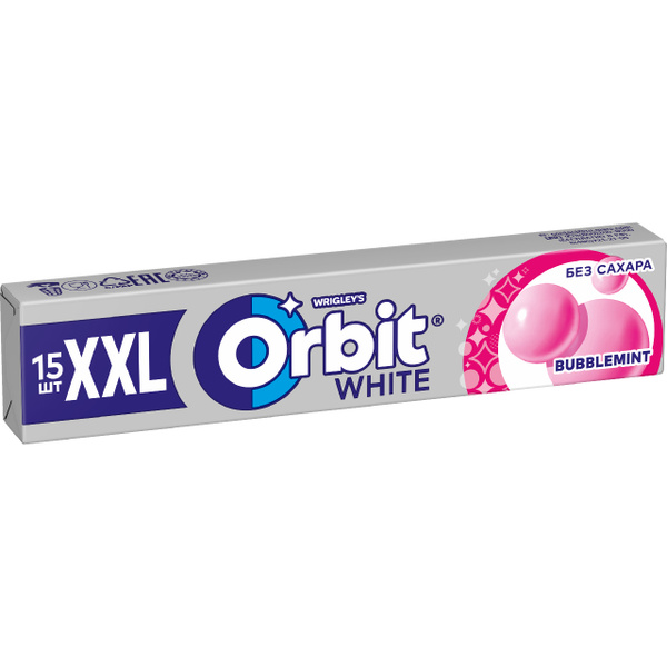 Жевательная резинка Orbit White XXL Bubblemint, 20г, 8 шт. - купить с ...