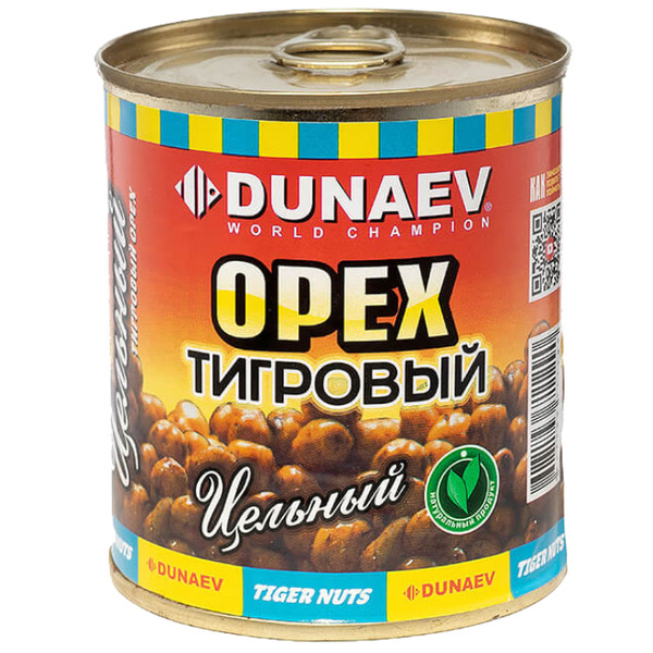 Добавка для прикормки Dunaev (металлобанка) 320 мл Тигровый ОРЕХ цельный / Прикормка натуральная ...