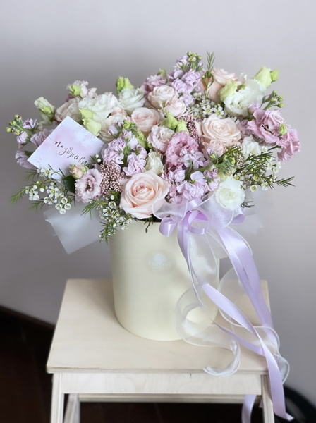 Кустовая роза, Маттиола, Роза, Эустома, Хамелациум FloretFlowers, цвет ...