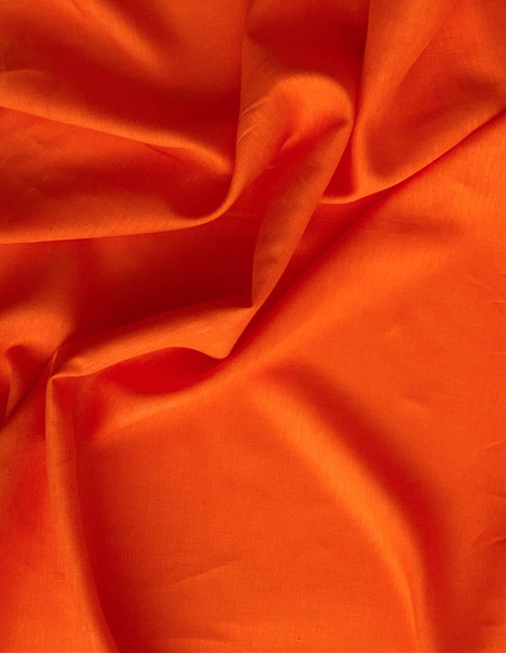 Ткань для шитья Ellie Fabrics, лен умягченный с эффектом мятости оранж ...