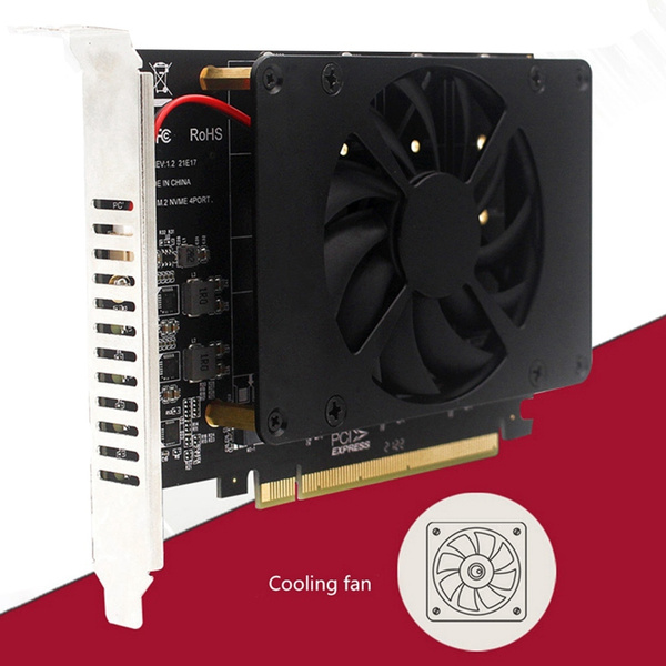 Карта Адаптера Расширения RAID-массива SSD-накопителя PCIEX16 NVME M2 MKEY купить на OZON по ...