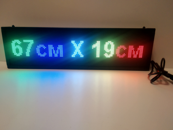 Бегущая строка 67Х19см полноцветная (Р10 RGB SMD) Светодиодный led экран - информационное табло ...