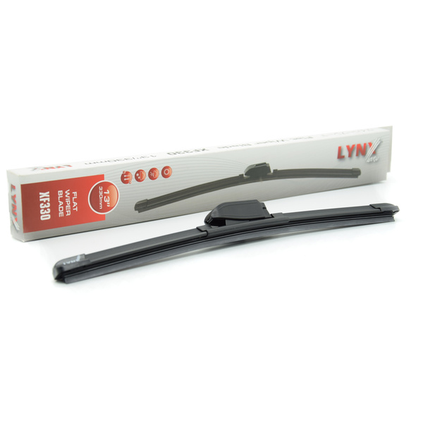 Щетка стеклоочистителя бескаркасная LYNXauto XF330, крепление Крючок (Hook / J-Hook), Штыковой ...