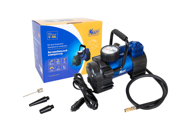 Компрессор Kraft STANDART V-40L, 3 насадки, сумка KT800036 (1шт.) 1 ...