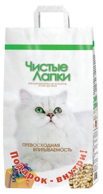 Чистые Лапки Древесный наполнитель, 37л (Clean Paws), 14 кг - купить с ...