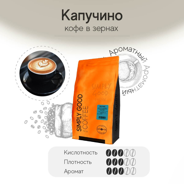 Кофе в зернах Капучино , 1 кг. - купить с доставкой по выгодным ценам в ...