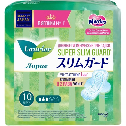 Laurier Super Slim Guard Женские дневные ультратонкие гигиенические ...