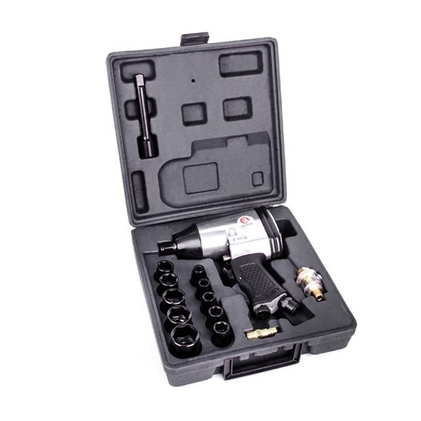 Гайковерт пневматический в чемодане + набор головок, 17 ед, 1/2" INTERTOOL PT-1101 - купить с ...