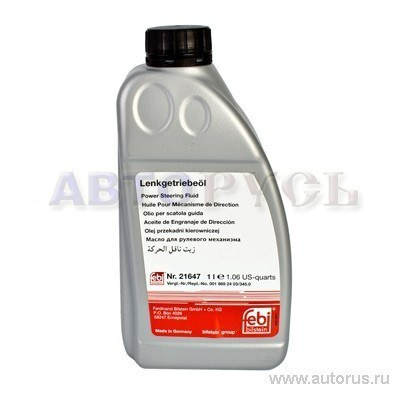 Жидкость гидроусилителя FEBI Power Steering Fluid зеленый 1 л 21647 ...