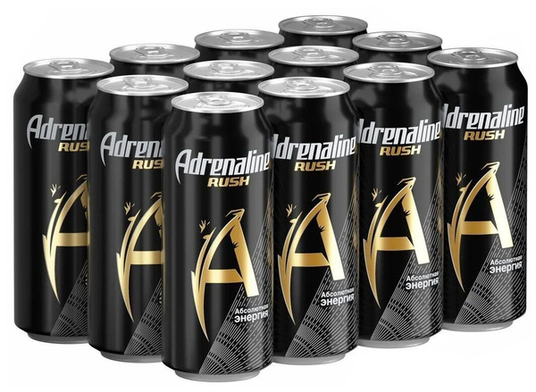 Энергетический напиток Adrenaline Rush (Адреналин Раш) 0,449 х 12шт ...