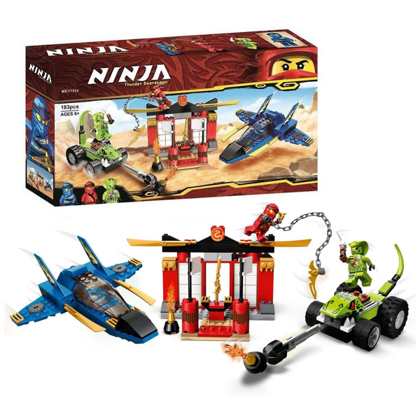 Конструктор Бой на штормовом истребителе / Деталей 183 / Ninja 11552 ...