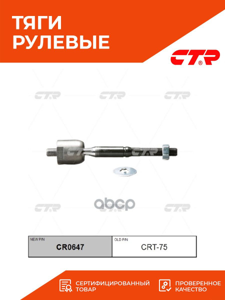 Тяга рулевая голая L, R CR0647 CTR TOYOTA Mark II JZX93 92-96 - CTR арт. CR0647 - купить по ...