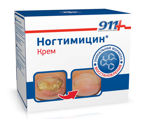 911 Ногтимицин крем для размягчения и безболезненного удаления ногтя ...