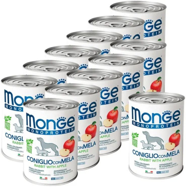 Консервы Monge Dog Monoprotein Solo для собак паштет из кролика с ...