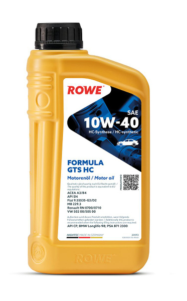 Масло моторное ROWE 10W-40 НС-синтетическое - купить в интернет ...