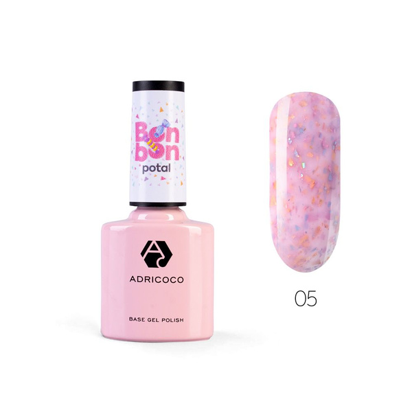 Adricoco камуфлирующая база с цветной поталью "Bonbon Potal" №05 - купить с доставкой по ...