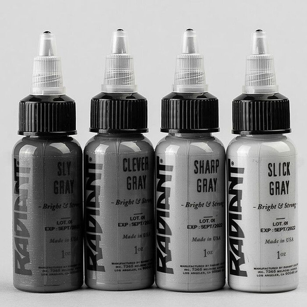 Тату краска 4 Gray Set (1oz - 30мл) - купить по доступной цене в ...
