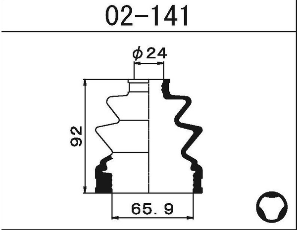 Пыльник шруса внутреннего Maruichi 02-141 - MARUICHI RUBBER арт. 02-141 ...