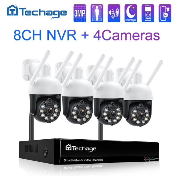 Система видеонаблюдения Techage TA-8508W-4-PT815W-30W-1T-CP 2048×1536 ...