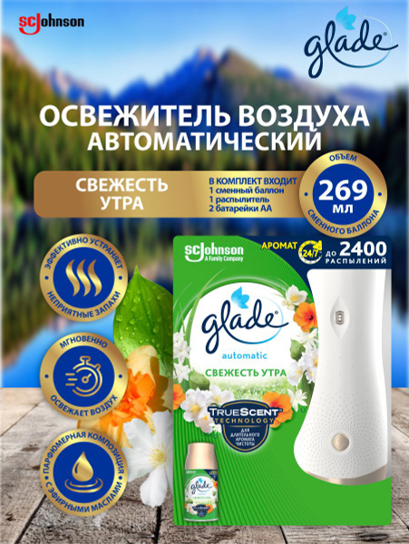 Вопросы и ответы о Автоматический освежитель воздуха GLADE AUTOMATIC ...