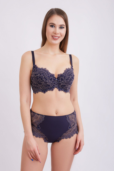 Бюстгальтер Женский Lauma, размер 85A синий Хлопок Латвия купить c доставкой на OZON по низкой ...