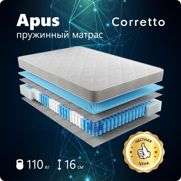 Матрас Corretto topcorretto, Независимые пружины, 120 - купить по ...