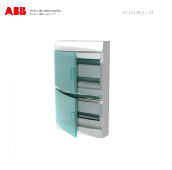 Распределительный щит настенный ABB Mistral 41 72 мод. прозрачная дверь ...