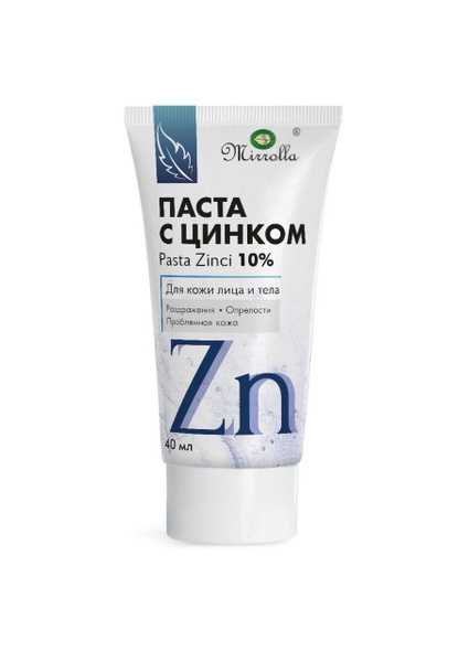 Цинковая паста Mirrolla, мазь от прыщей на лице, 40 мл купить на OZON ...