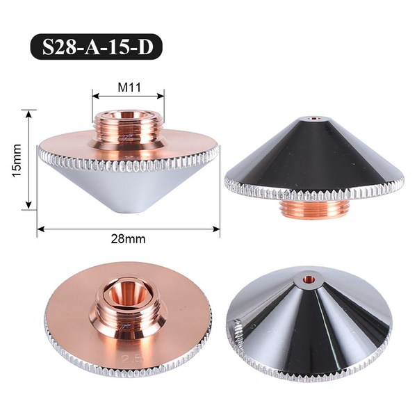 STARTNOW волоконно-оптический лазерный режущий сопло S28-A-15-D 1.0mm двухслойное сварное ...