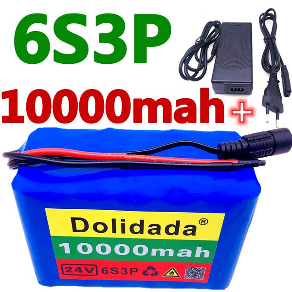 100% Новая батарея 24V 10Ah 6S3P 18650 Электрический автомобильный ...