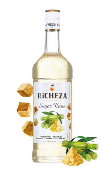 Сироп RICHEZA Сахарный тростник для кофе, коктейлей, десертов, лимонада ...