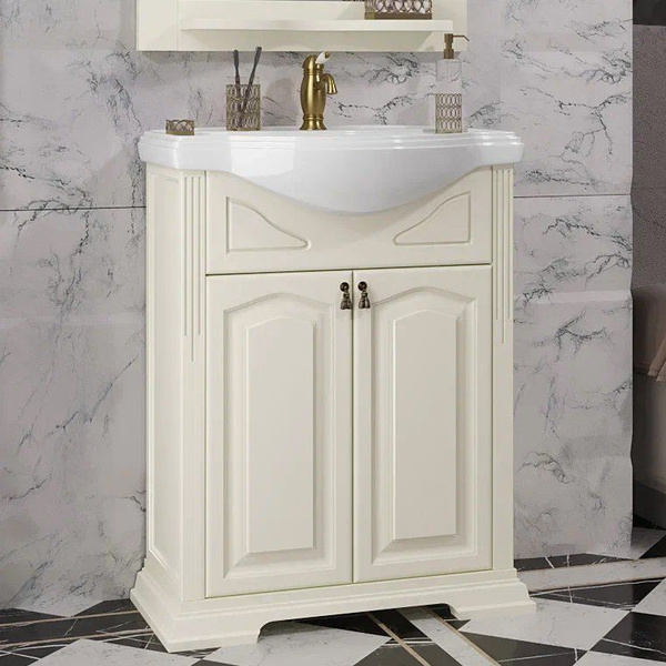 Характеристики Тумба с раковиной Opadiris Риспекто напольная, 67, 6 см, ретро, из МДФ, из фаянса ...