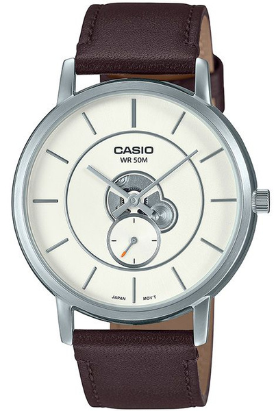 Мужские кварцевые наручные часы Casio MTP-B130L-7A с кожаным ремешком ...