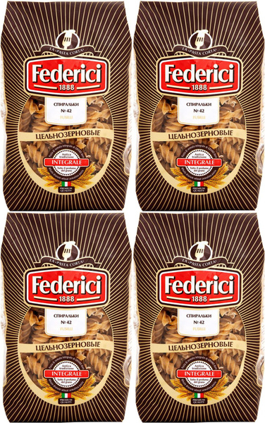 Макаронные изделия Federici Ameria Спиральки No 42, комплект: 4 упаковки по 400 г - купить с ...