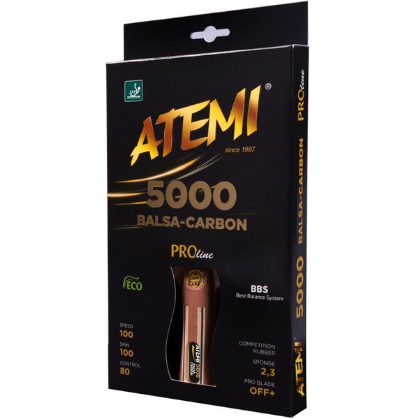 Ракетка для настольного тенниса Atemi 5000 BALSA-CARBON, cv - купить с ...