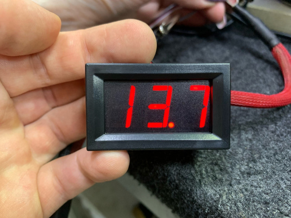 Тестер автомобильный 0000076119_Вольтметр Красный - купить по выгодной ...