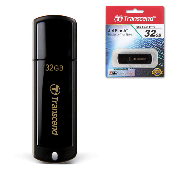 USB-флеш-накопитель Transcend 32 гб, Jet Flash 350, USB 2,0, черная ...