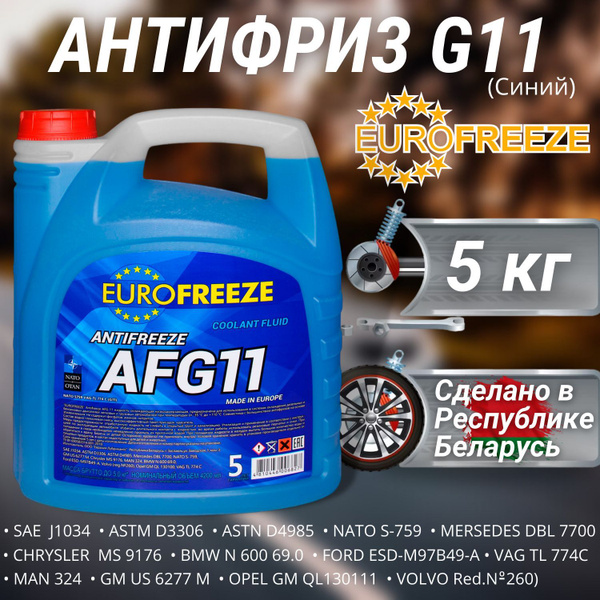 Антифриз EUROFREEZE AFG11, Готовый раствор купить по выгодной цене в ...
