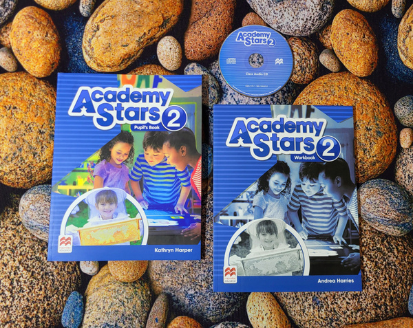 Academy Stars 2, Учебник - Pupil's Book + Рабочая Тетрадь с Наклейками ...